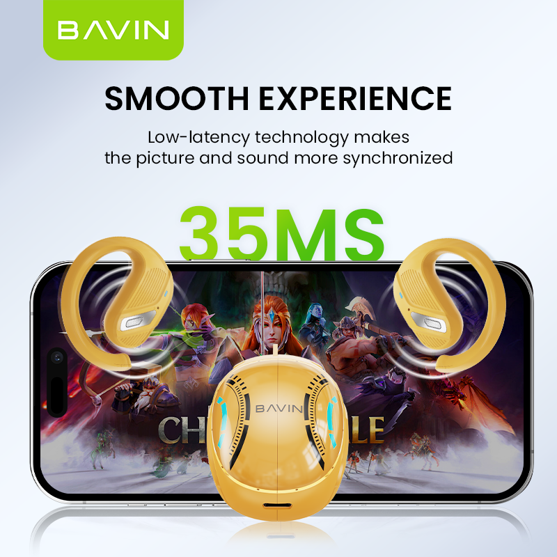 BAVIN BA69 TWS Bluetooth Open Ear Headset Bluetooth Wireless Earphones ...