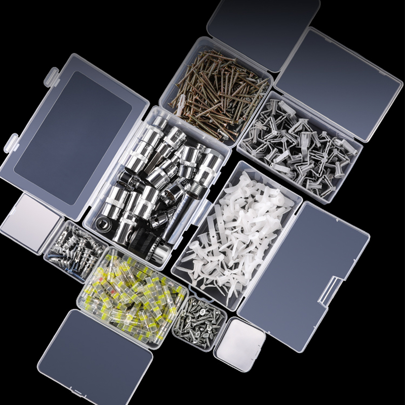 5pcs Clear Plastic Pack Pins Earplug Office Stationery Storage Boxes ...