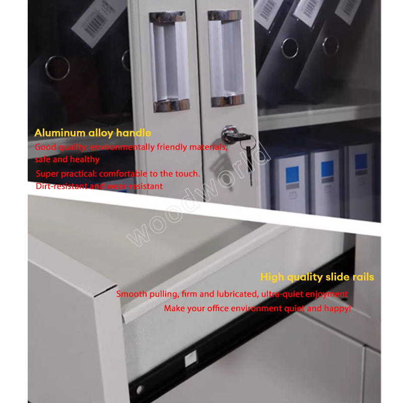 [Various Styles] File Cabinet White Iron Dust-proof Display Living Room ...