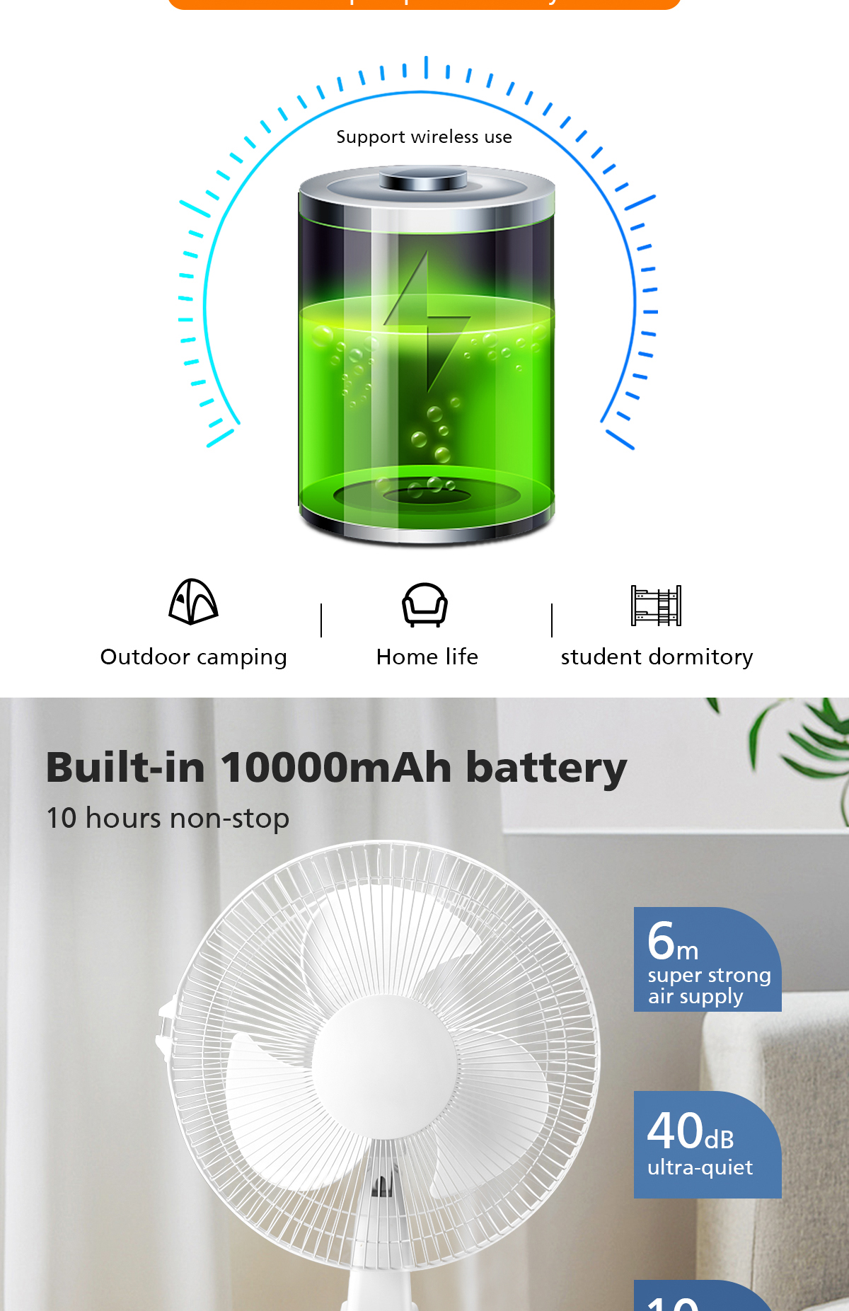 solar fan with light rechargeabl electric fan 12/14/16 Inch remote ...