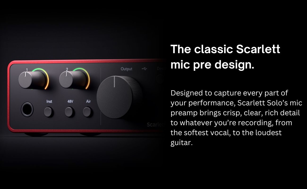 Focusrite Scarlett Solo Studio 4th / 3rd Gen USB Audio Interface with ...