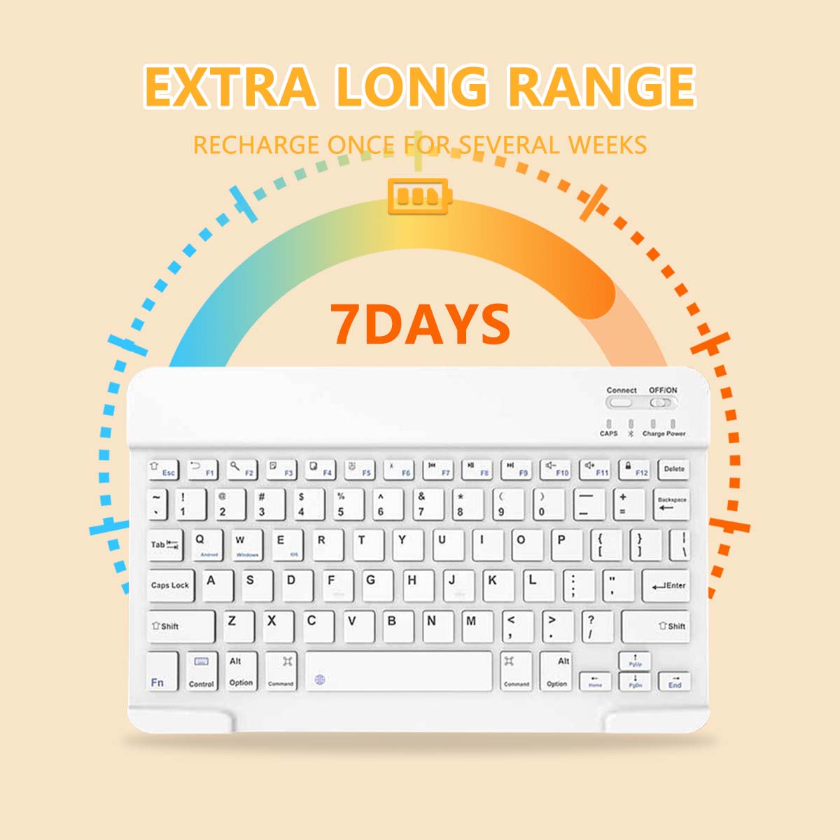 MKEPS 10 Inch Bluetooth Keyboard Wireless Keyboard And Mouse Set Mini ...