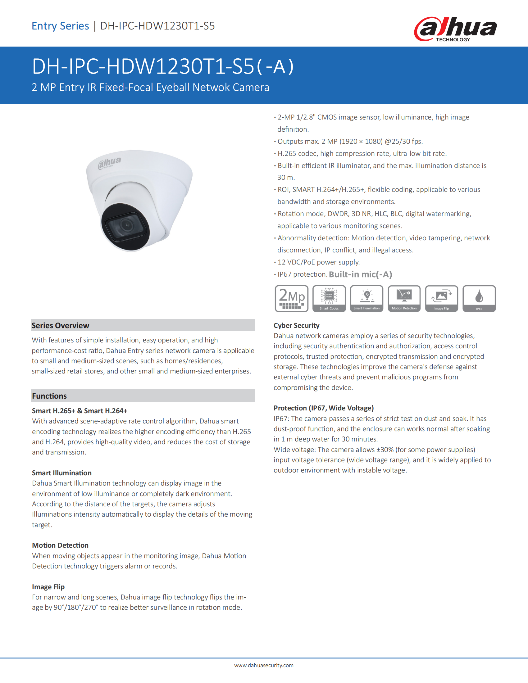 Dahua IP KIT 4/8CH dome camera package 2MP With audio poe IP camera ...