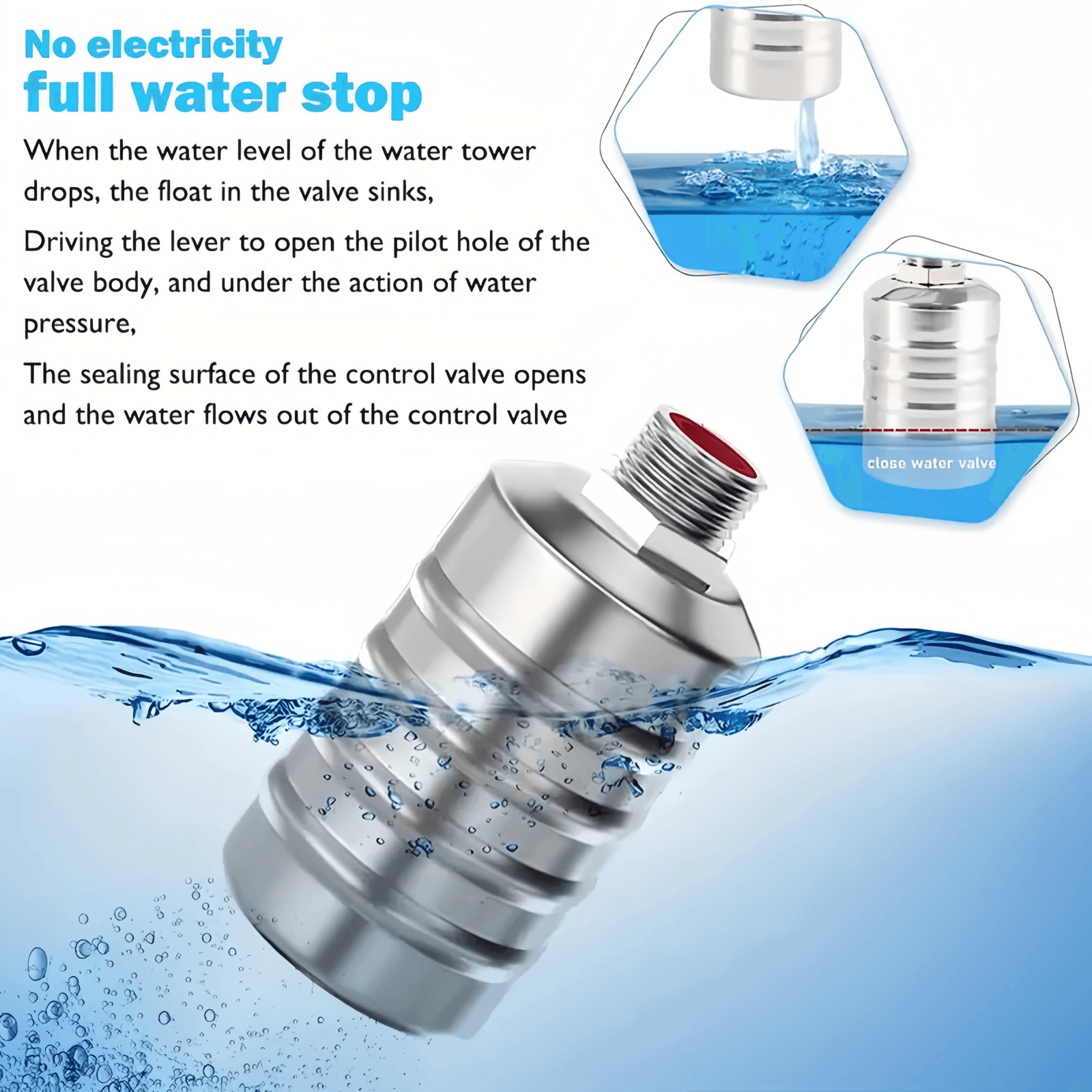 304 stainless steel Automatic water level control valve water full self ...
