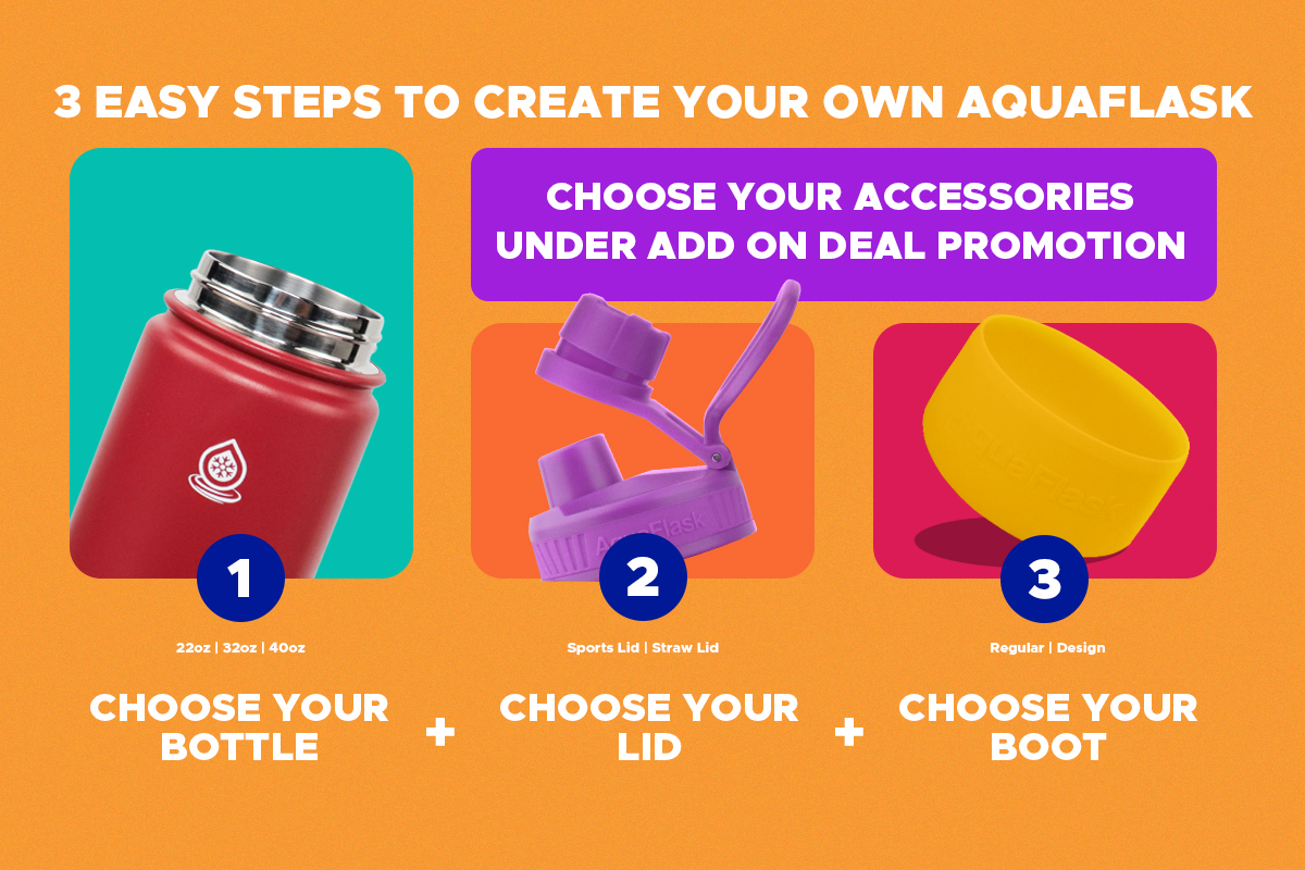 AquaFlask Accessories Mix & Match Silicone Protection Boot for 22oz ...