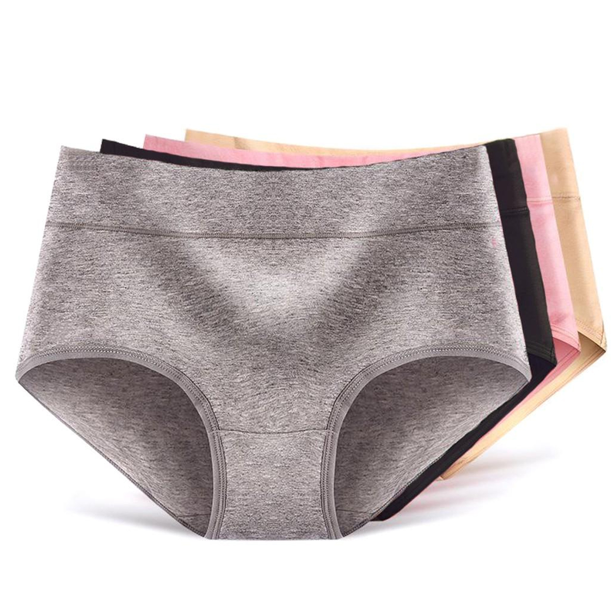 #6PCS Panties Cotton Waist Tummy Control Elastic Design Elastic Women's underwear | Shopee ...