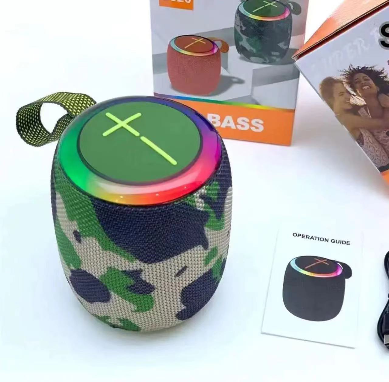 Portable Bluetooth Mini Speakers Cool Light Subwoofer Wireless KMS215 ...