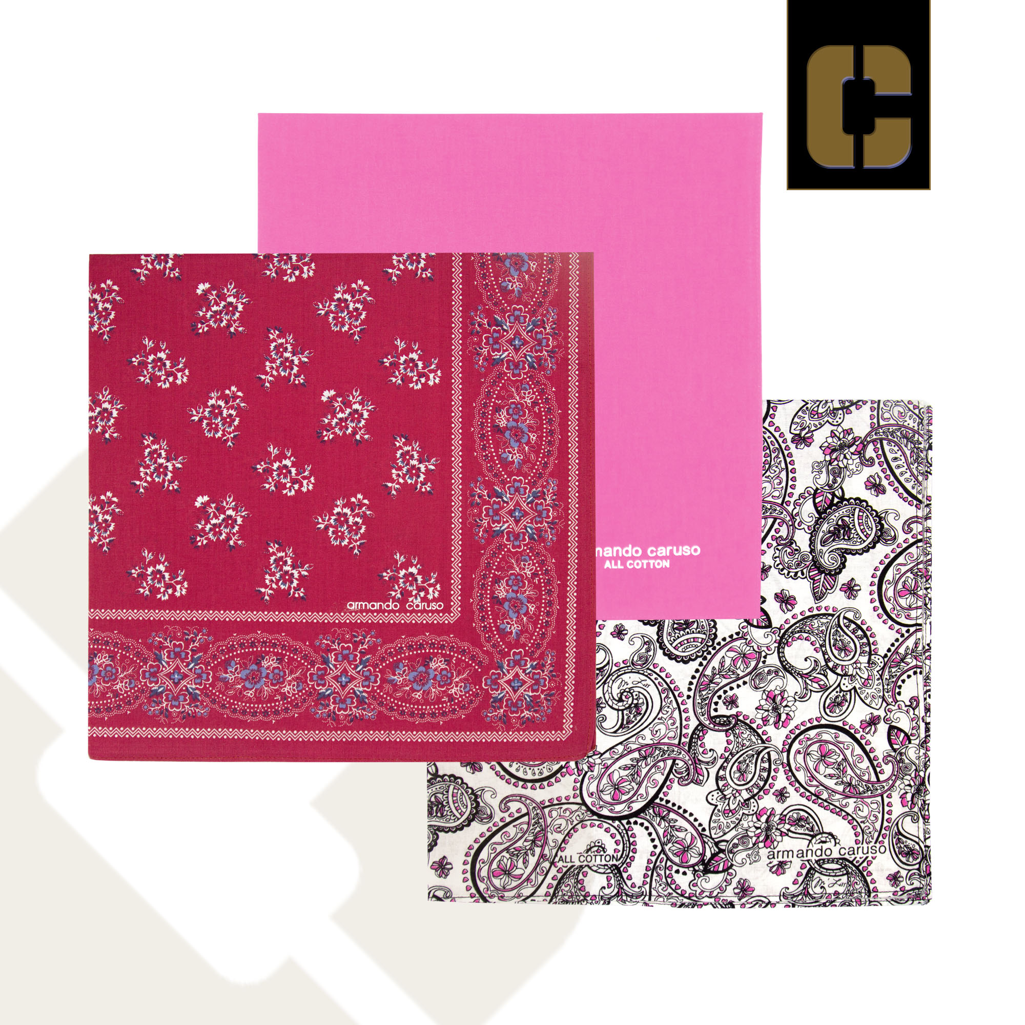 Armando Caruso Bandana 22x22 inches - set of 3 pcs | Shopee Philippines