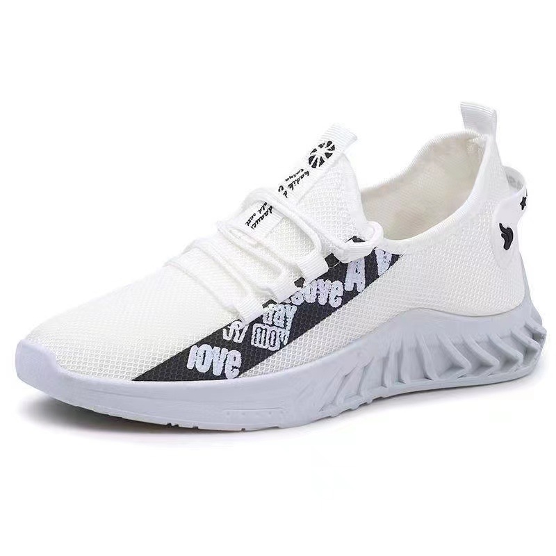JEIKY Men's Mid-Cut LOVE Sneakers Korean Style Shoes #M504 (Standard ...
