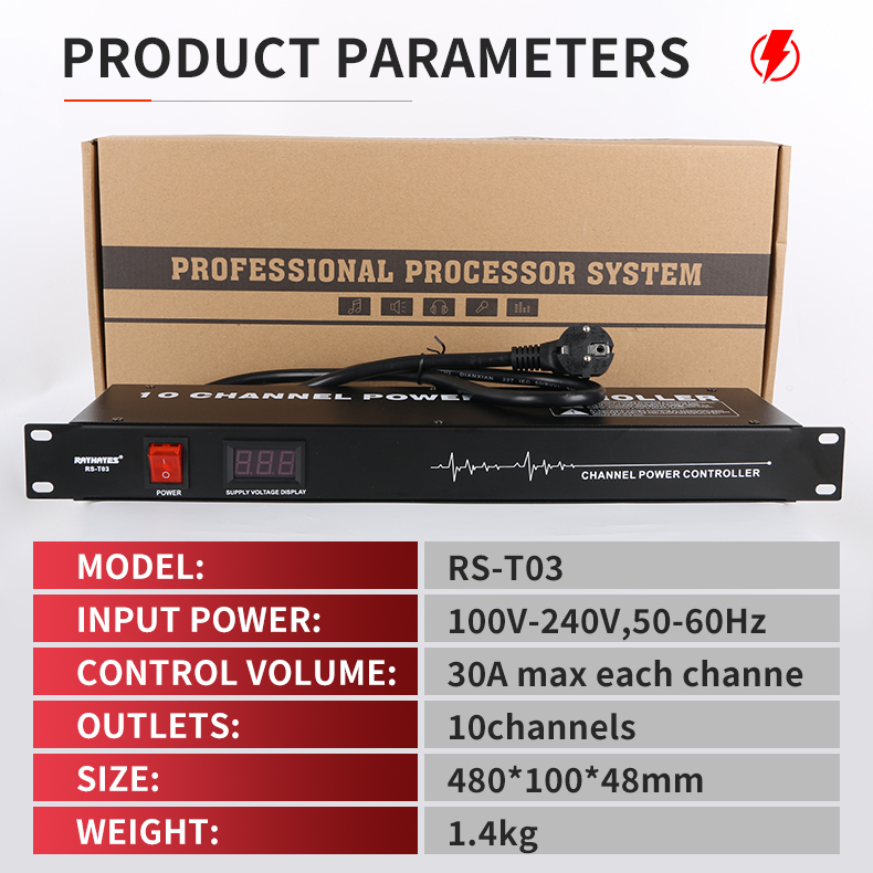 RAYHAYES Audio Power Switch 10 Channel Power Controller Stage ...
