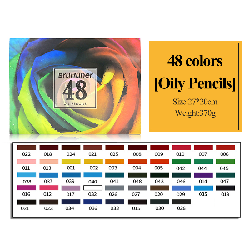 Brutfuner Oily Art Coloured Pencils Set Coloring Books Artist Drawing ...