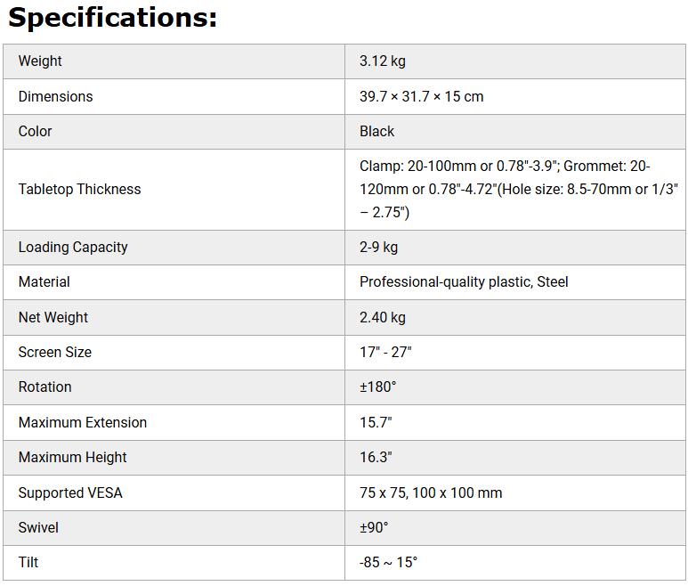 FlexiSpot F7 Single Gas Spring Monitor Desk Mount Monitor Stand ...