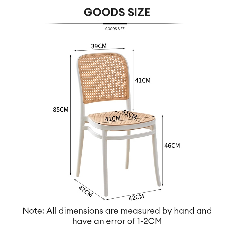 Rattan Solihiya Chair with Armrests Dining Chair Outdoor Leisure Chair ...