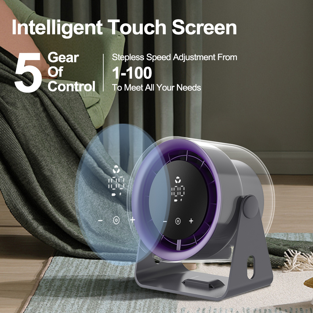 Orashare DF03 High Speed Desk Fan Rechargeable Fan 100 Gears Strong ...