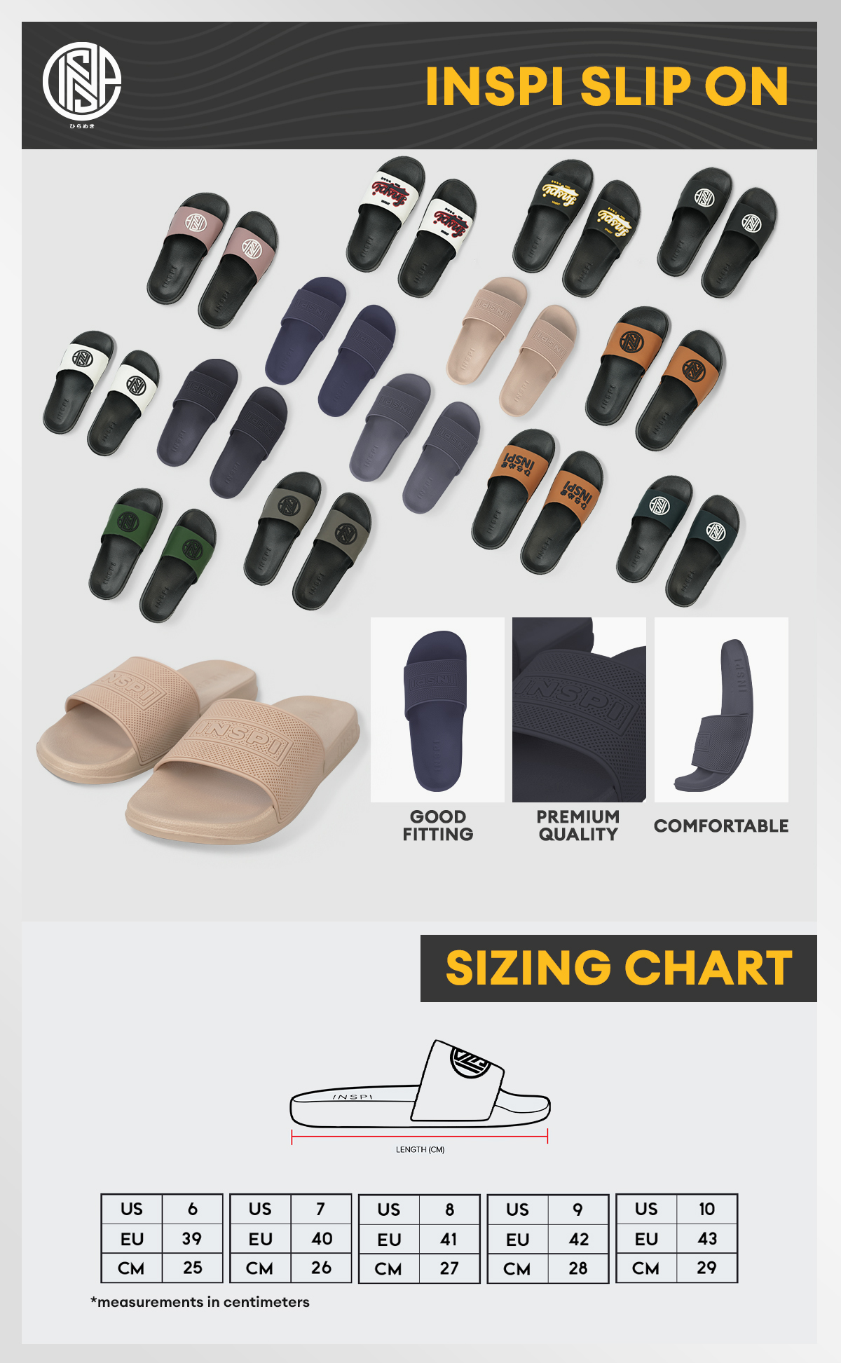INSPI Originals Slip On Slides for Men Korean Flip Flops Slippers for ...