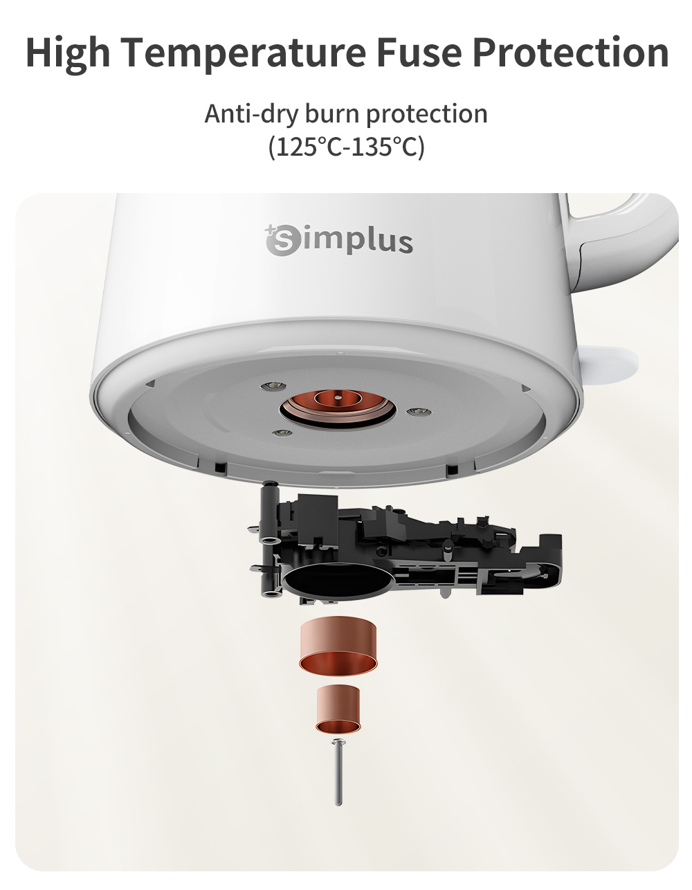 Simplus Electric Water Kettle 1.7L (304 Stainless Steel) | Shopee ...