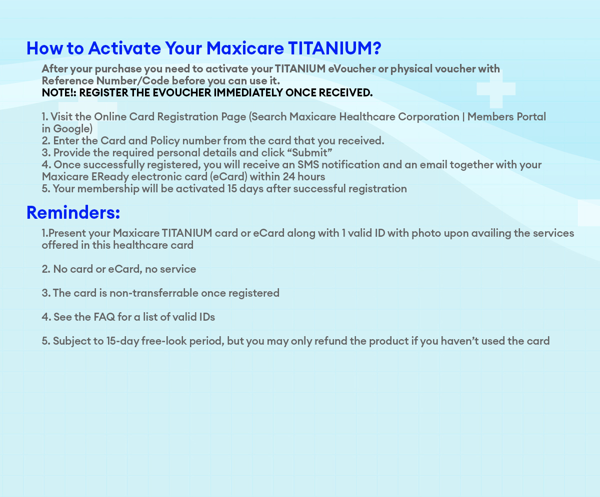 Maxicare EReady Titanium Prepaid Emergency Health Card | Shopee Philippines