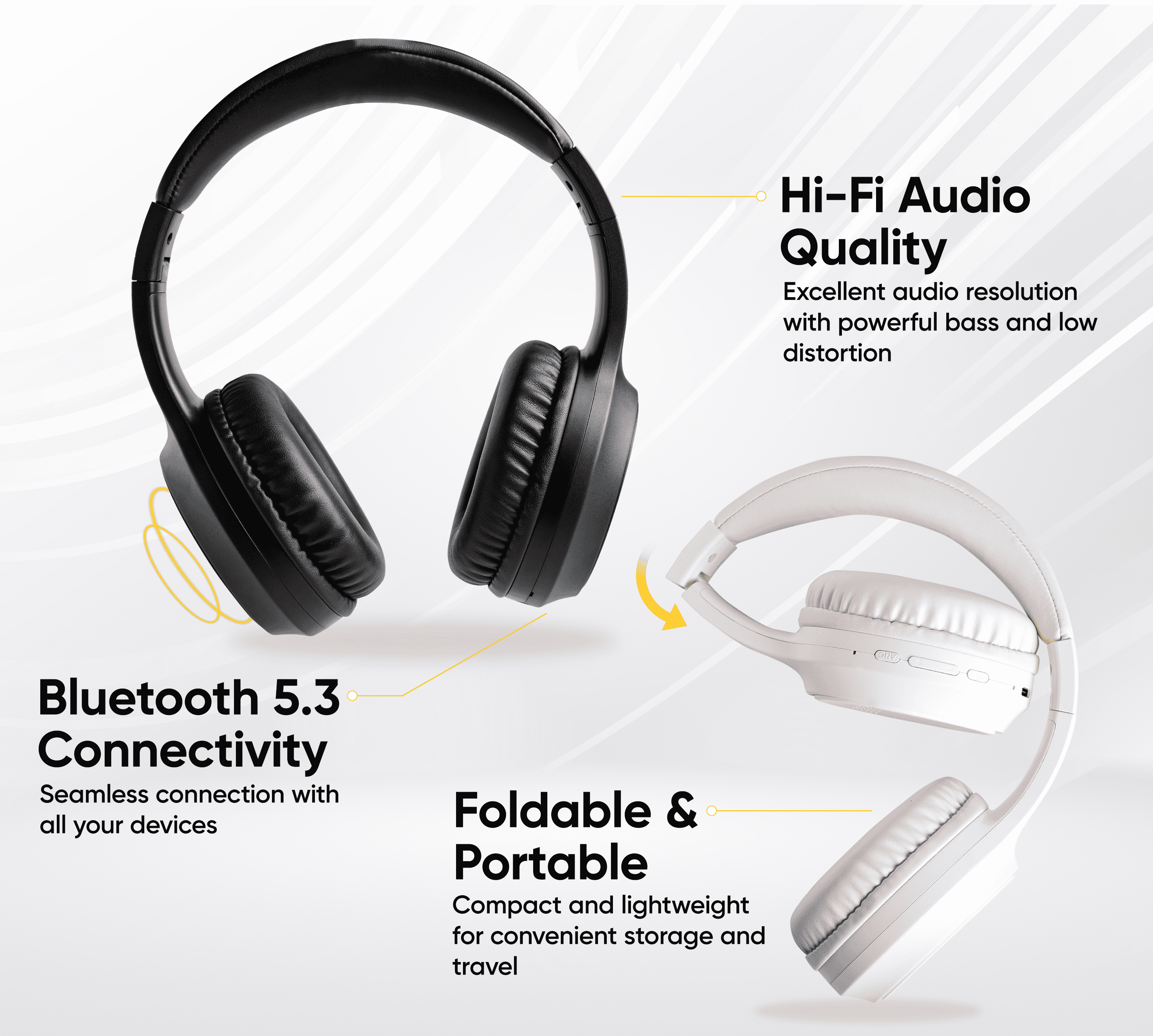 TechLife Wireless Headphones | Active Noise Cancellation | 15-Hour ...