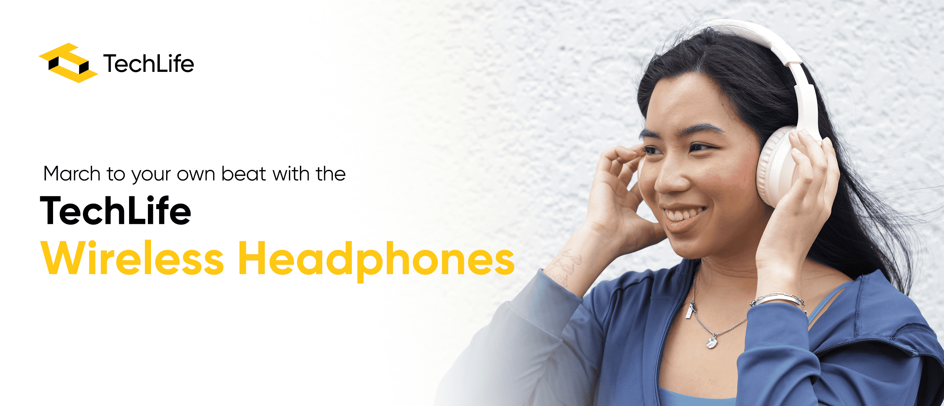TechLife Wireless Headphones | Active Noise Cancellation | 15-Hour ...