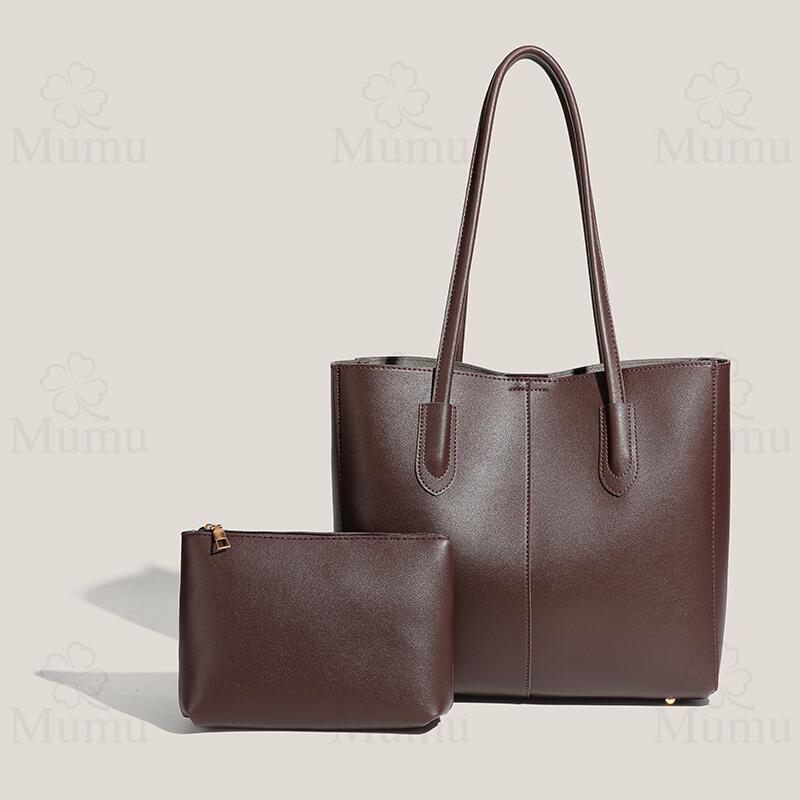 【High-End Mumu】Quality Leather 2in1 Women Tote Bag Office Shoulder ...