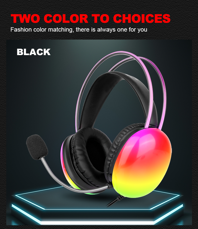 Inplay H20 RGB Wired Headset RGB Light Gaming Headset Headphones With Microphone For Pc Laptop ...