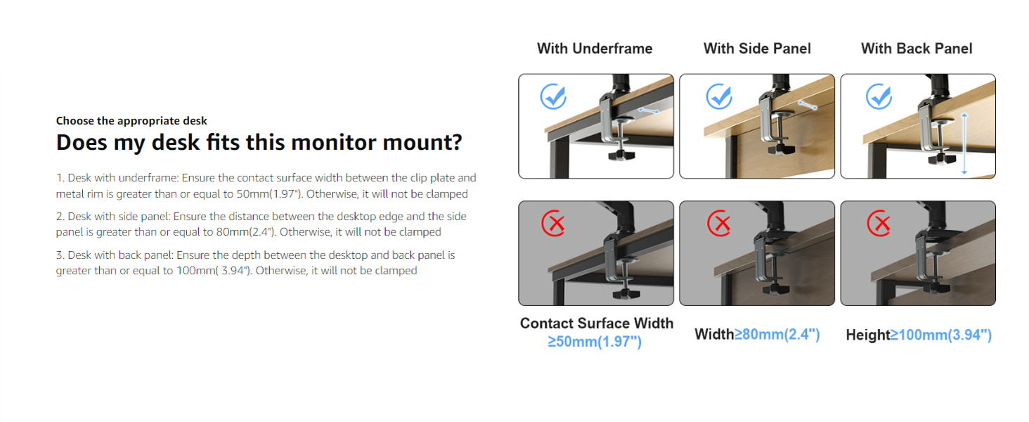 Inplay KMT-1 Single Monitor Stand Mount Arm Gas Spring Adjustable Monitor Bracket For 13-32 ...