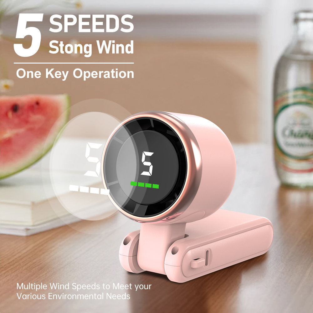 Orashare HF03Pro Portable Foldable Turbo Fan 5 Speeds Rechargeable ...