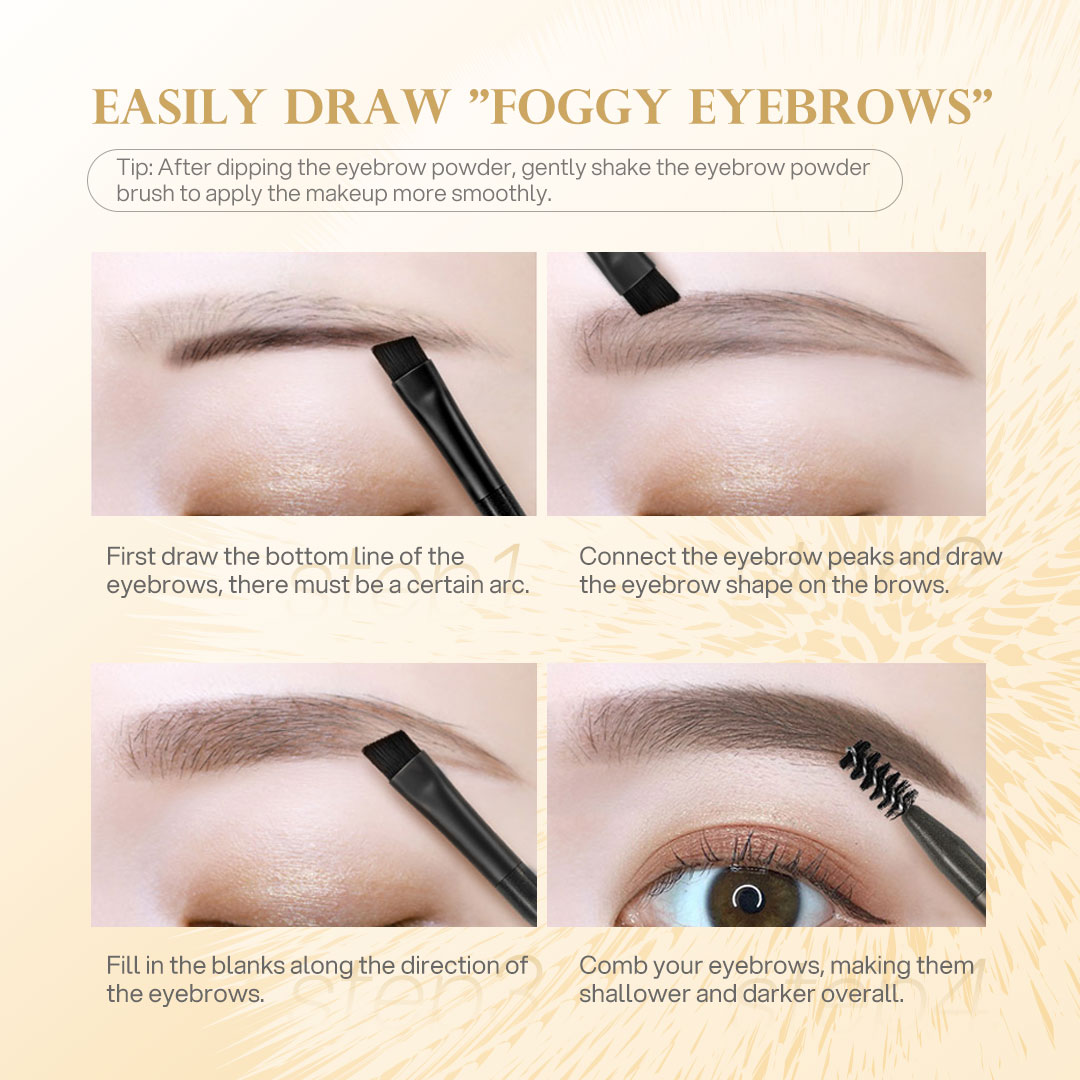 Ashley Shine Bi-Color Eyebrow Powder Waterproof Eyebrow Cream Long ...