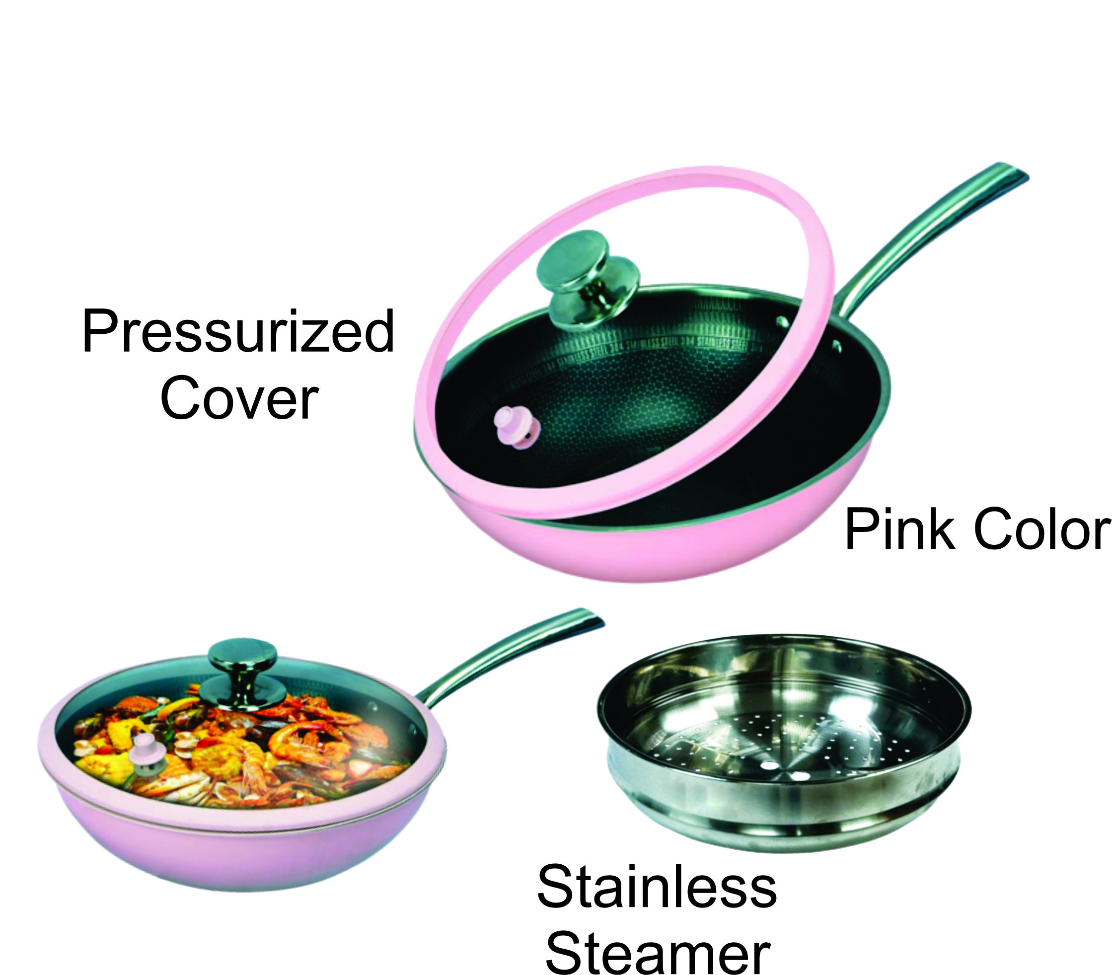 EDMARK Smart Pressurized Wok 32 Cm | Shopee Philippines