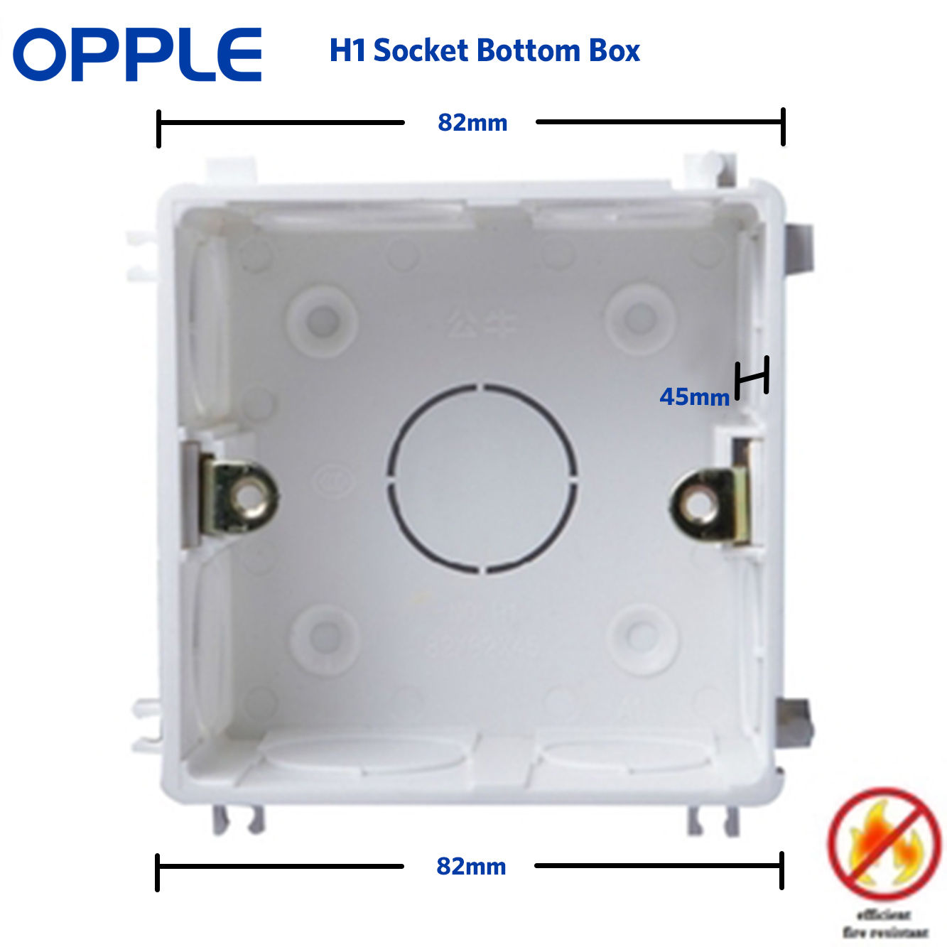OPPLE H1 Bottom Box / Utility Box for SQUARE TYPE switch and sockets ...