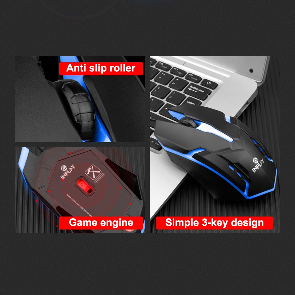 INPLAY STX240 4in1 COMBO - GAMING KEYBOARD, MOUSE, HEADSET & MOUSEPAD ...