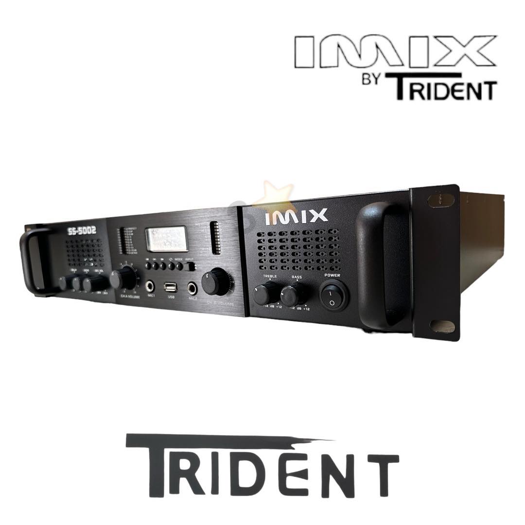 Imix / Trident SS-5002 Professional Amplifier w/Bluetooth Power ...