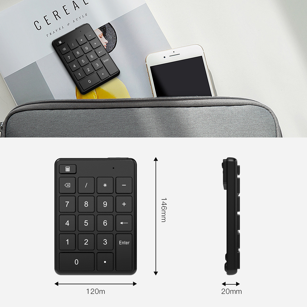 Zeus 5.1 Bluetooth Numeric Keypad With Battery 19 Keys With Power ...