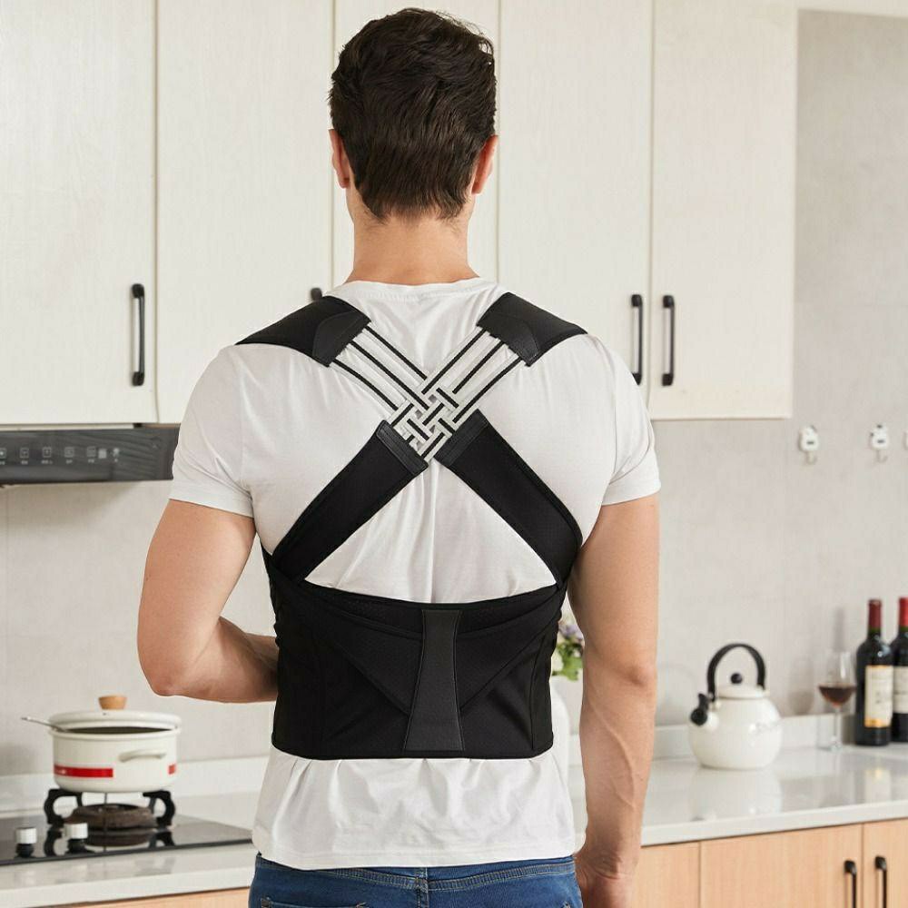 Back Posture Corrector Adjustable Open Shoulder Anti-camel Correction ...