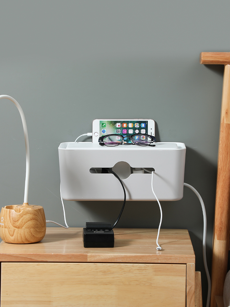 With Phone pad Holder Large capacity Plug Socket wire Cable Cord Line ...