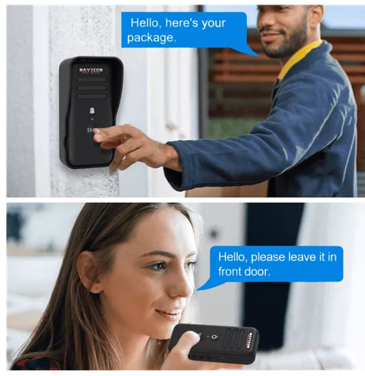 DAYTECH Wireless Intercom Doorbell Waterproof 3000 ft Long Range Two ...