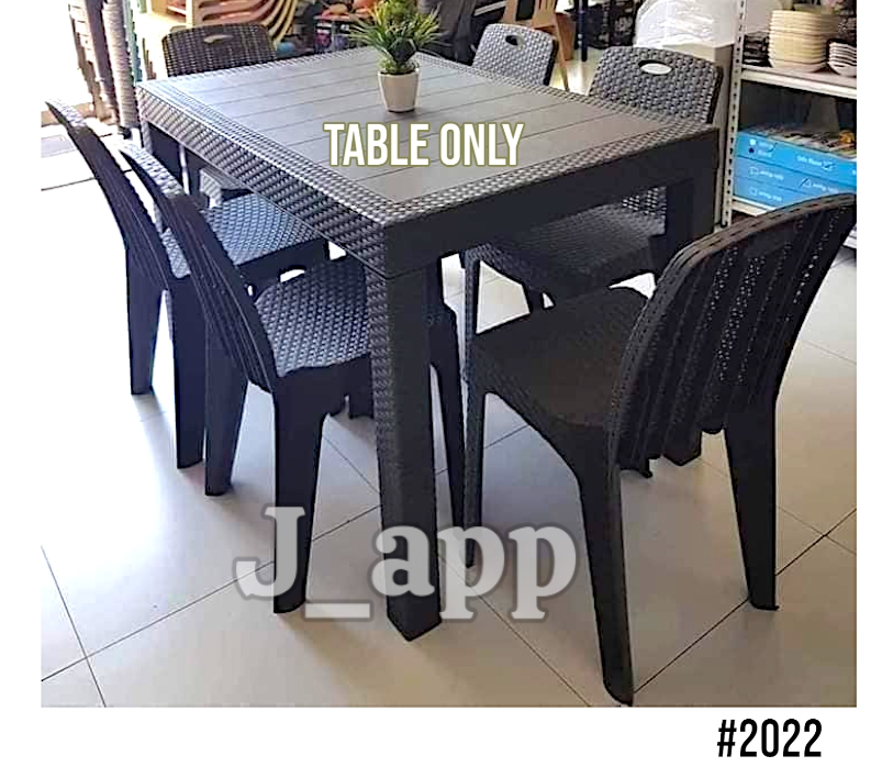 24x38 FUSON HAWAII 2 Rattan Table 6-SEATER (RANDOM COLOR) Dining Garden ...