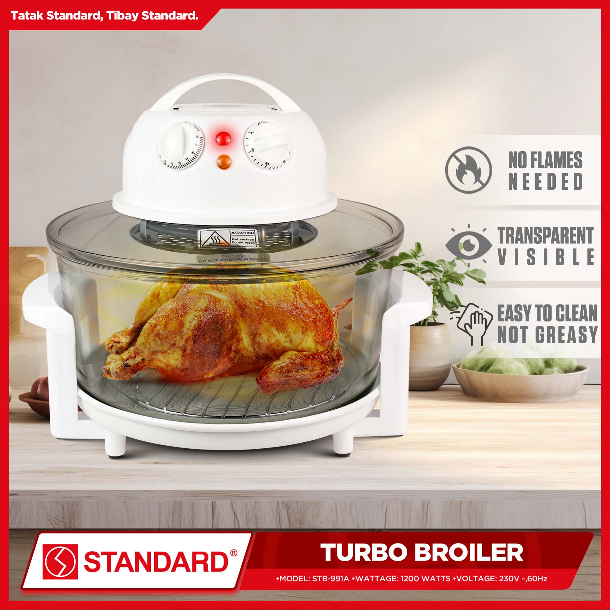 Standard Turbo Broiler 12 Liters 1200 Watts | Shopee Philippines