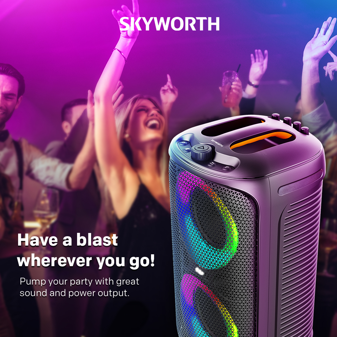 Skyworth PartyBox SP20 Portable Party Speaker with 2 Mic RGB Lights ...