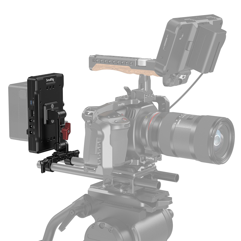 SmallRig Multifunctional V mount Battery Adapter with Adjustable Arm ...