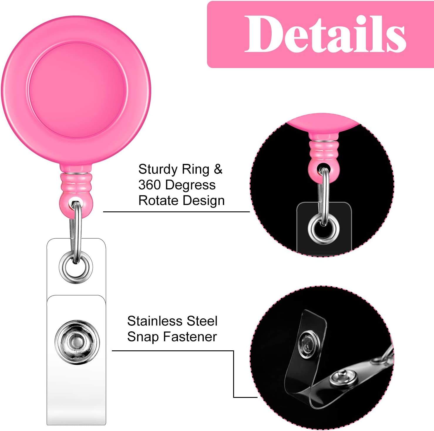 Telescopic buckle key chain tag hanging rope document buckle anti-lost ...