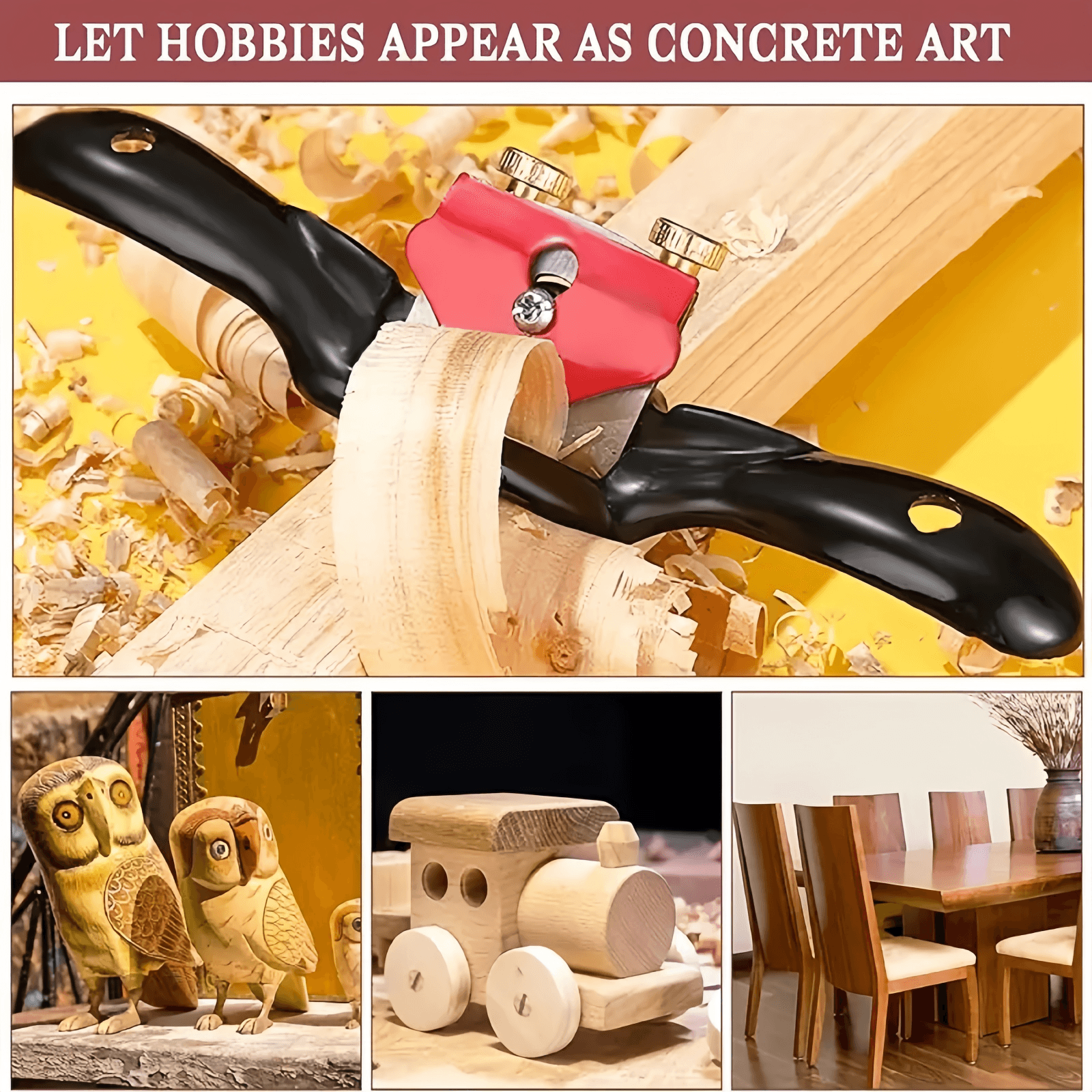 9/10" DIY Planer Adjustable Metal Blade Cutting Edge,Spoke Shave Wood Planers Woodworking Hand ...