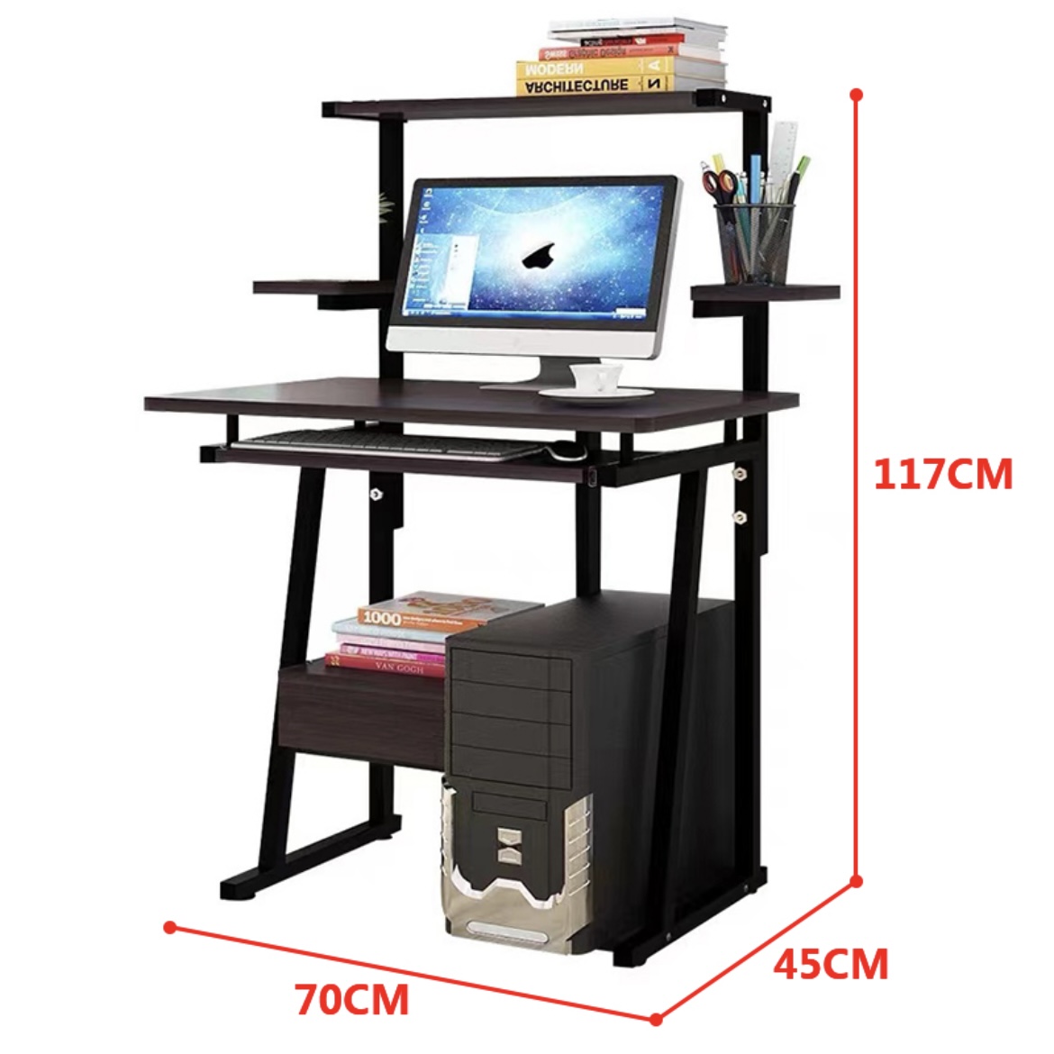 Computer desk family study writing desk with keyboard board bedside ...