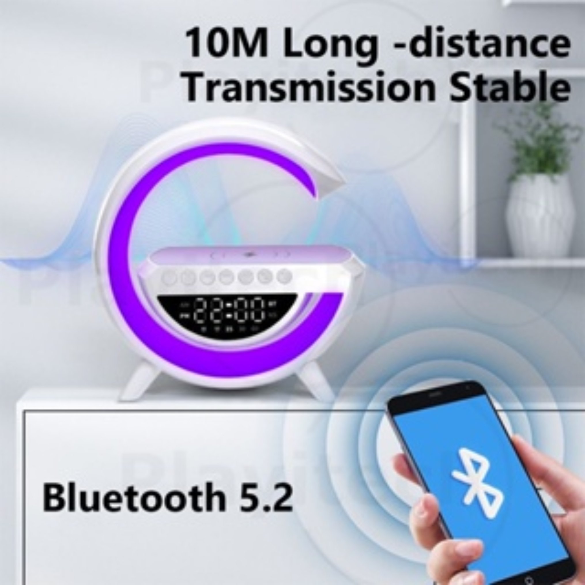 BT-3401 Bluetooth Speaker 15W LED Atmosphere RGB Light Wireless Charger ...