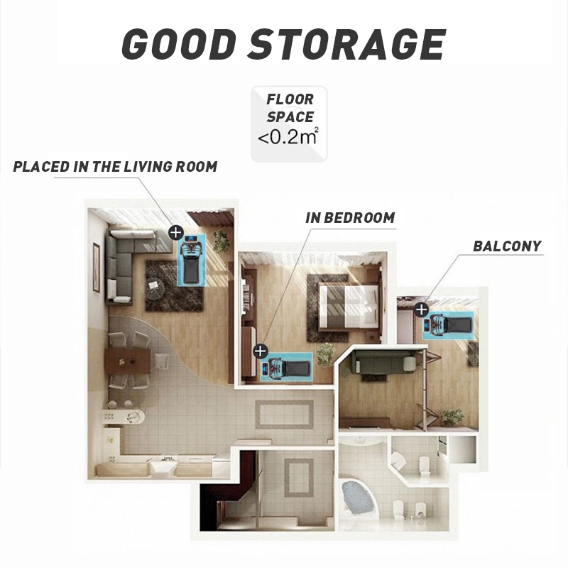 Motorized Treadmill A6 3.5HP Silver Frame Black with Elevator and ...