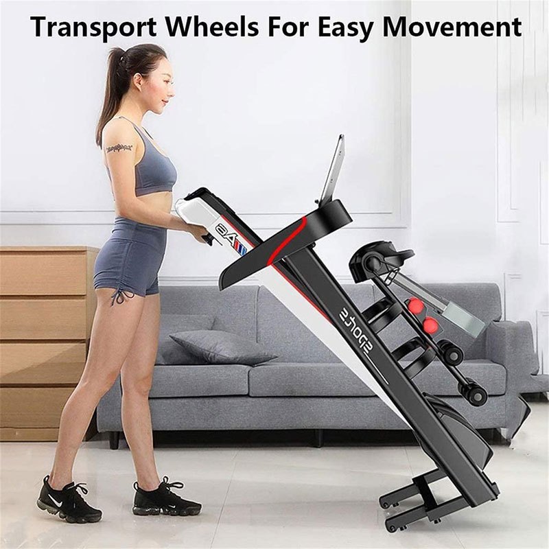 Motorized Treadmill A6 3.5HP Silver Frame Black with Elevator and ...