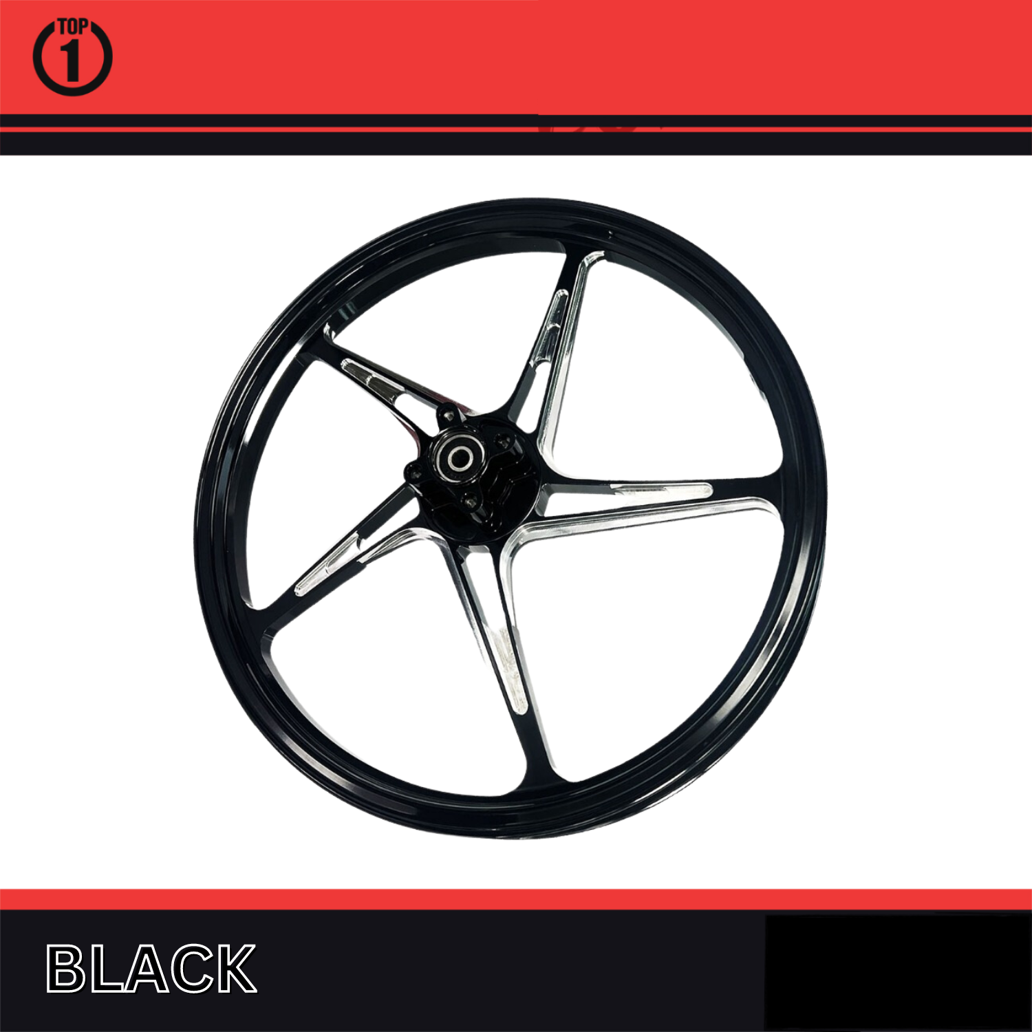 Top1 Motors TRC CNC Raizen 5 Spokes MAGS (1.6 x 1.6 x 17) FOR RAIDER ...