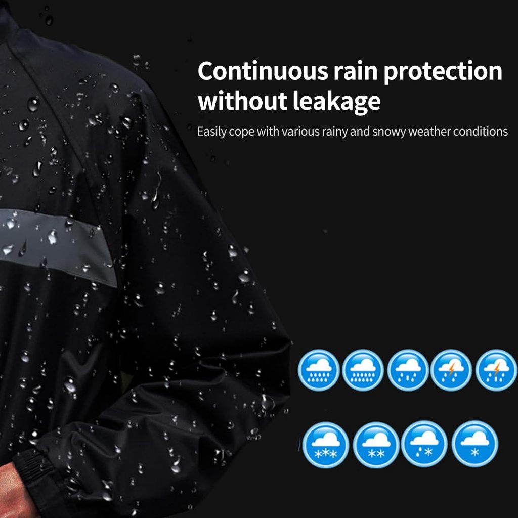 Heavy duty raincoat for men Waterproof Breathable with Reflective Strip ...