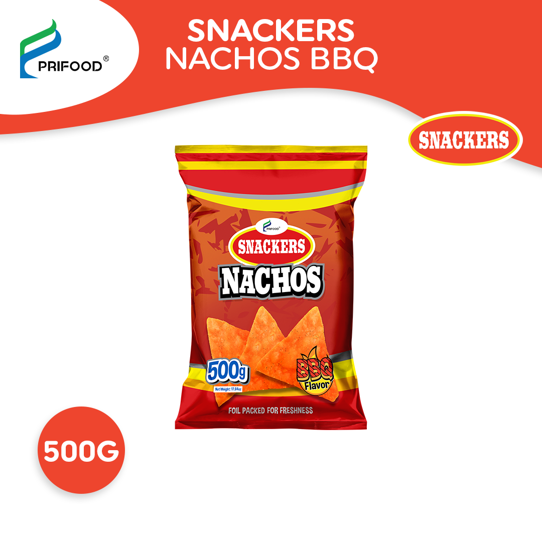 Prifood Snackers Nachos BBQ 500g | Shopee Philippines