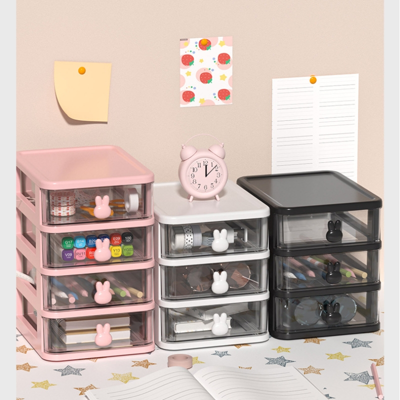 Storage Box Cute Shelf Desk Drawer Desk Small Box Cosmetics Stationery ...